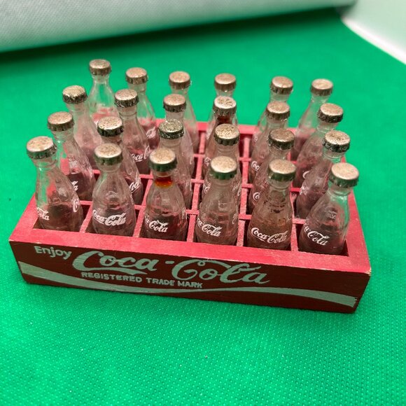 Coca Cola | Other | Case Of 24 Miniature Coca Cola Bottles In Wooden ...